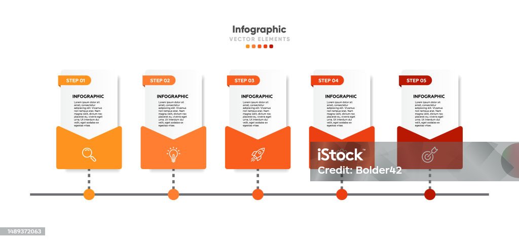Projekt Infografiki Osi Czasu Z Opcjami Lub Krokami Infografiki Dla