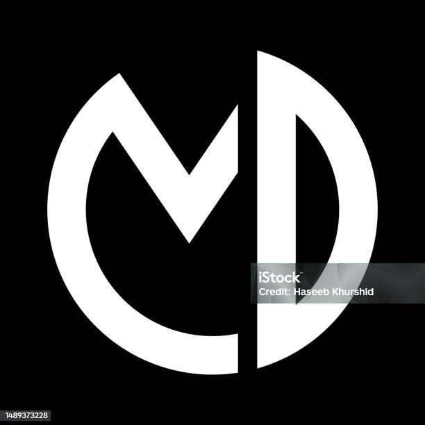 Logo Dm Minimal Icône Dune Lettre Md Sur Fond De Luxe Idée De Logo