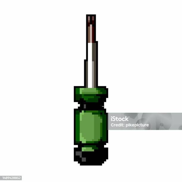 Vetores De Ferramenta De Chave De Fenda Metálica Pixel Art Ilustração Vetorial E Mais Imagens De