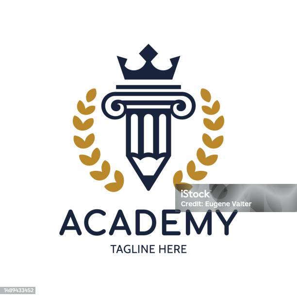 Logo Du Pilier Au Crayon Logo Vectoriel Pour Léducation Lécole