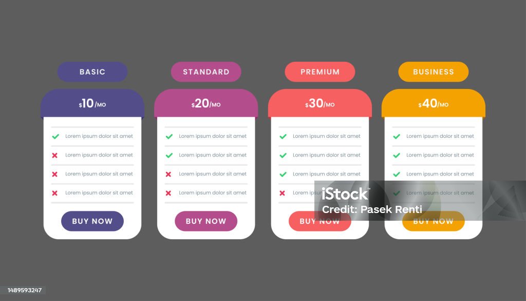 Desain Templat Tabel Harga Dengan Empat Tabel Infografis Tabel Harga ... Desain Templat Tabel Harga Dengan Empat Tabel Infografis Tabel Harga ...