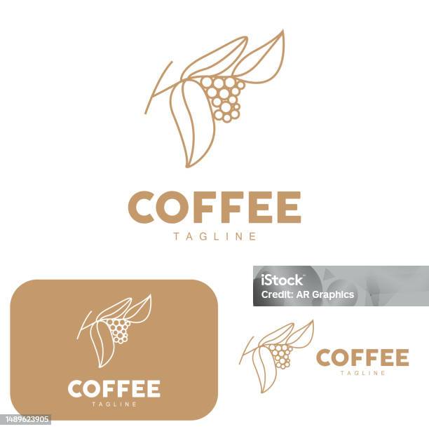Logo De Café Design Darbre À Café Vecteur De Boisson De Café Symbole