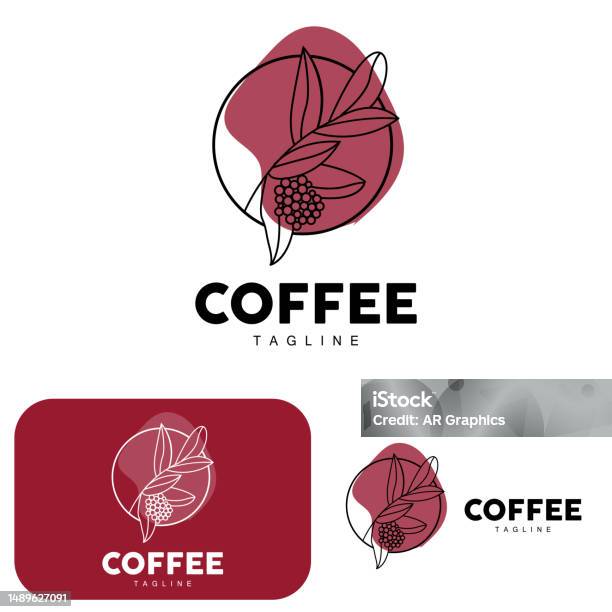 Logo De Café Design Darbre À Café Vecteur De Boisson De Café Symbole
