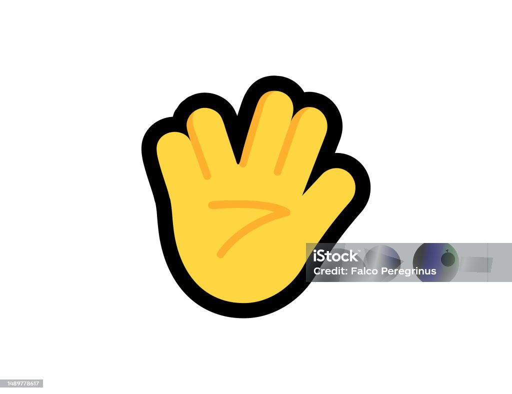 Ikon Vektor Vulcan Salute Dengan Latar Belakang Putih Ilustrasi Emoji ... Ikon Vektor Vulcan Salute Dengan Latar Belakang Putih Ilustrasi Emoji ...