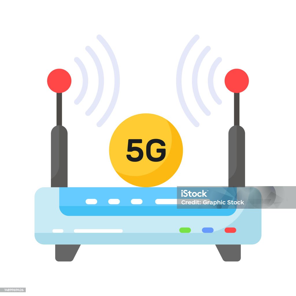 Wifi Router With 5g Internet Signals Denoting Concept Icon Of 5g ... Wifi Router With 5g Internet Signals Denoting Concept Icon Of 5g ...