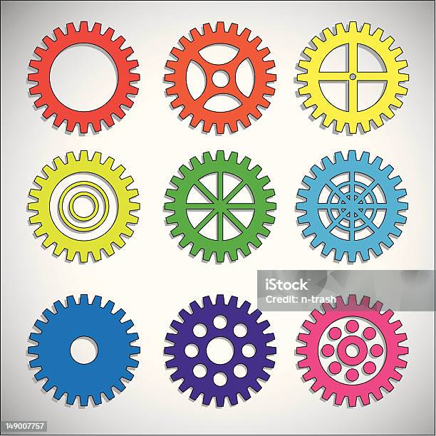 Gears 설정 강철에 대한 스톡 벡터 아트 및 기타 이미지 강철 기계 부분 기계류 Istock