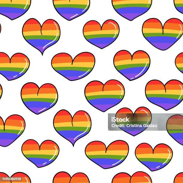 Pola Mulus Dengan Ilustrasi Vektor Hati Bendera Pelangi Lgbt Ilustrasi ... Pola Mulus Dengan Ilustrasi Vektor Hati Bendera Pelangi Lgbt Ilustrasi ...