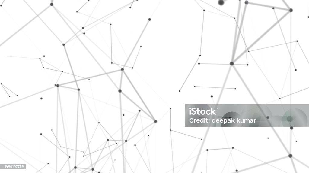 Abstract Particle Background Mess Networkfuturistic Plexus Array Big Data 3d Rendering Stock