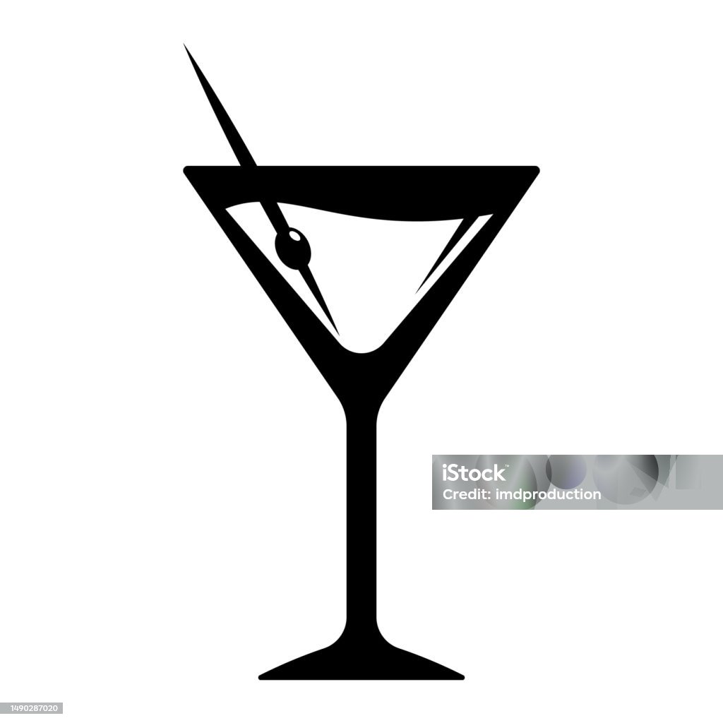 Cocktail Drink Glass Icon Martini Cocktail Vector Illustration Stock Illustration Download