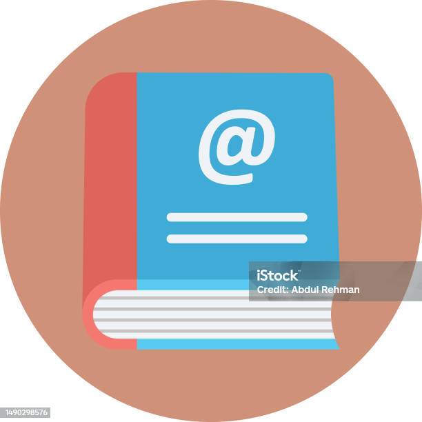 Carnet Dadresses Signe Arroba Icône De Vecteur Isolé Qui Peut