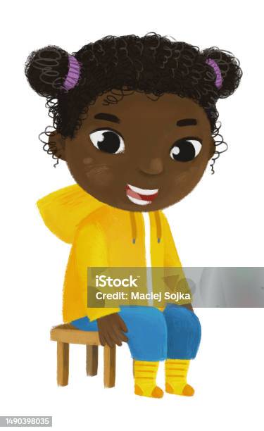 Ilustración De Dibujos Animados Niño Niña Quitándose O Poniéndose Ropa