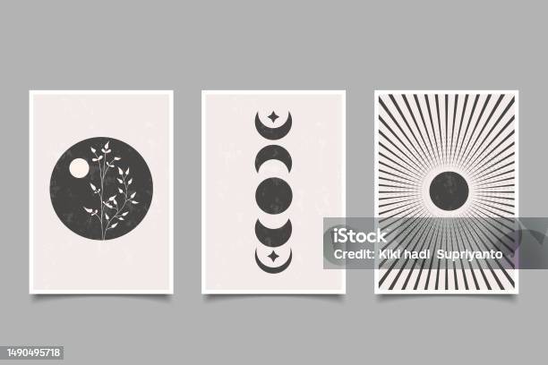 Seni Desain Matahari Dan Bulan Modern Abad Pertengahan Yang Dapat ... Seni Desain Matahari Dan Bulan Modern Abad Pertengahan Yang Dapat ...