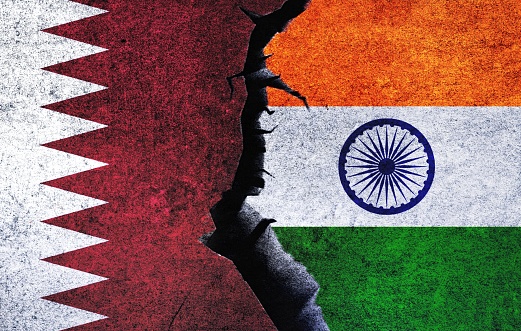 Katar Und Indien Flaggen Gemeinsam Indienkatarkonflikt Stock Vektor Art ... Katar Und Indien Flaggen Gemeinsam Indienkatarkonflikt Stock Vektor Art ...