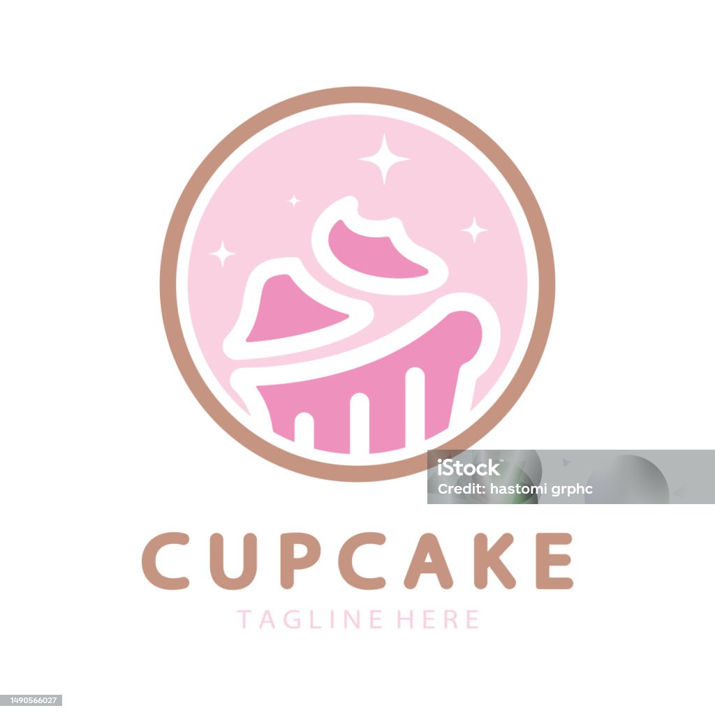 Cupcake Logo Design Vector Illustration Template Cupcake Bakery