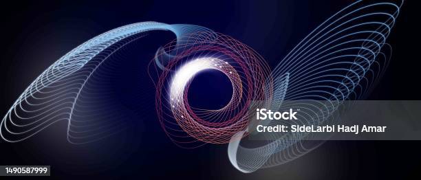 Big Data Analytics Abstract Vector Background Sphere Data Stream In