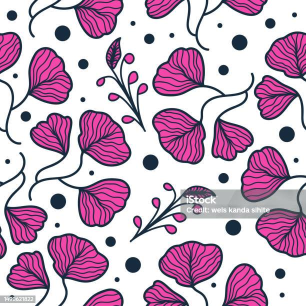 Pola Bunga Seamless Eksotis Dengan Gaya Vintage Motif Bunga Yang