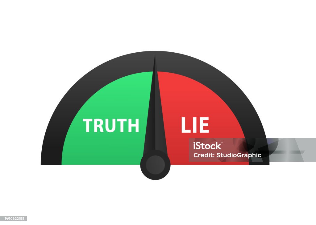 Truth And Lie Indicator For Concept Design Lie Detector Gauge Icon