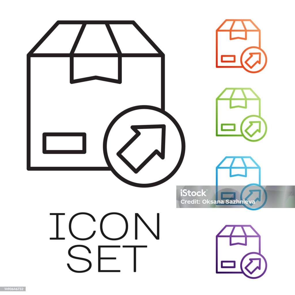 Ikon Kotak Karton Carton Garis Hitam Diisolasi Di Latar Belakang Putih ... Ikon Kotak Karton Carton Garis Hitam Diisolasi Di Latar Belakang Putih ...