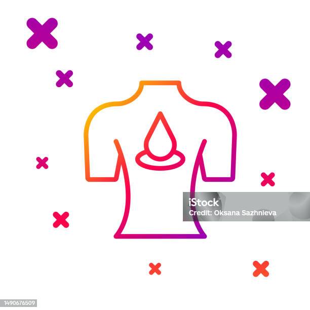 Garis Warna Pijat Dengan Ikon Minyak Aroma Terisolasi Pada Latar