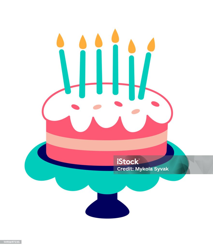 Birthday Cake With Candles Stock Illustration Download Image Now