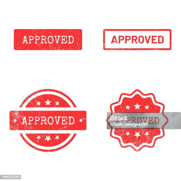 Desain Vektor Set Stempel Karet Yang Disetujui Dengan Latar Belakang ... Desain Vektor Set Stempel Karet Yang Disetujui Dengan Latar Belakang ...