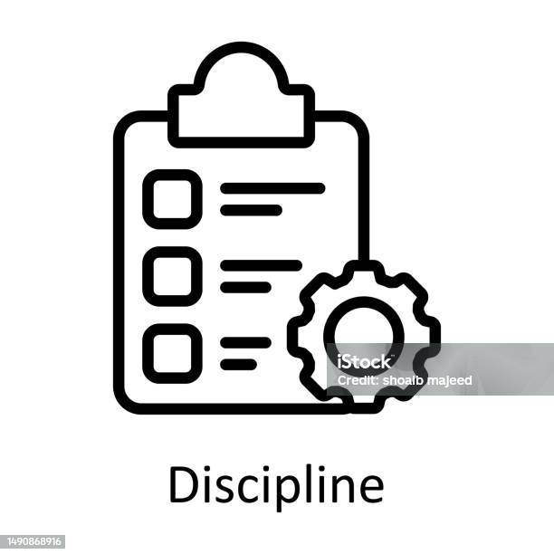 Discipline Contour Vectoriel Illustration De Conception Dicônes Symbole
