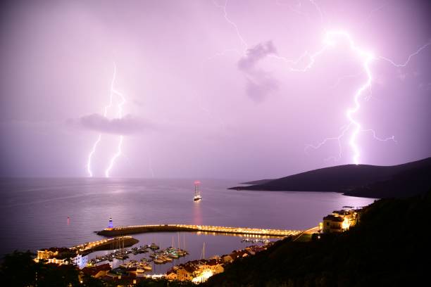 Free Stock Photo of Multiple Lightning Strikes in the Sky | Download ...