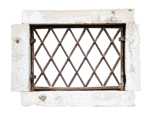 Free picture: Old fashioned window with protective fence on church