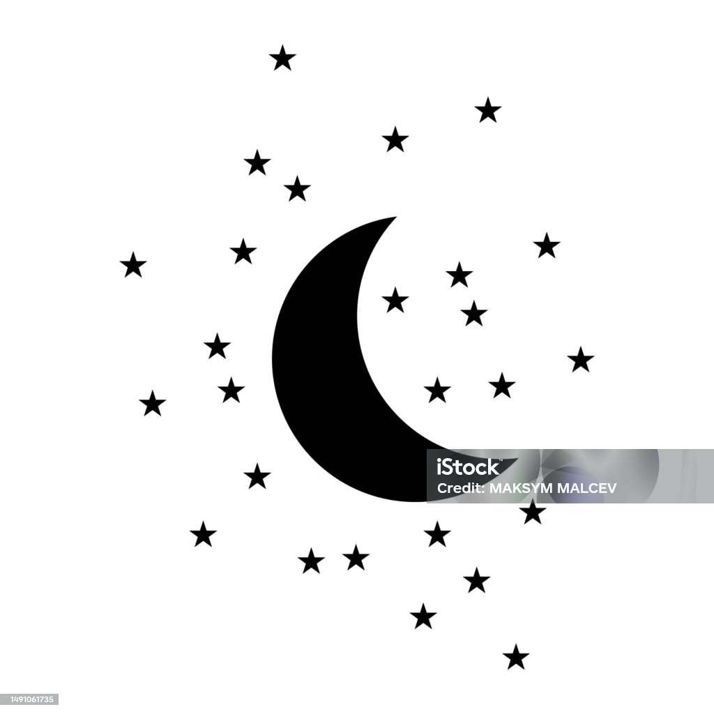 Ikon Bulan Dan Bintang Ajaib Elemen Grafis Untuk Astrologi Penyihir