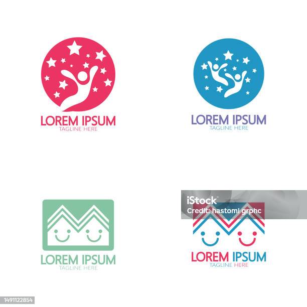 Conception De Logo De Jardin Denfants Illustration Dicône De Modèle