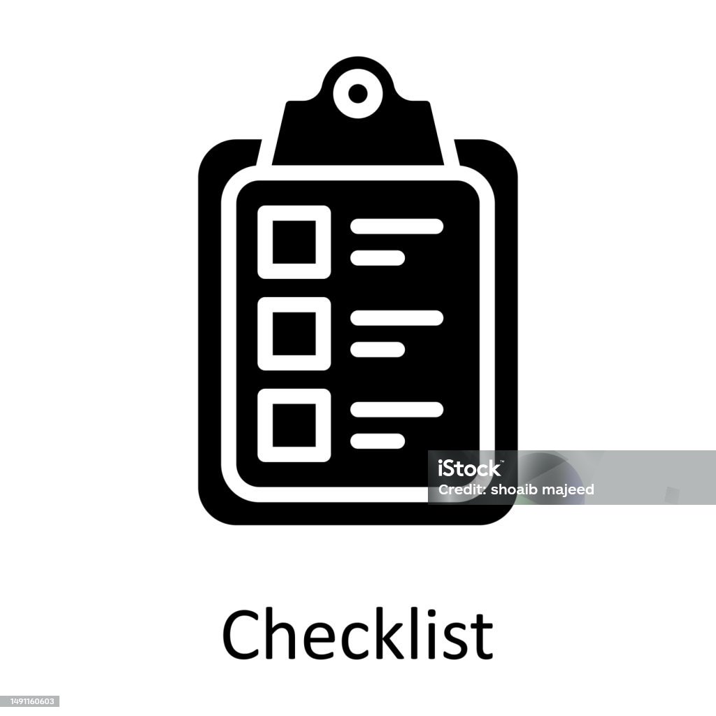 Illustration De La Conception De Licône Solide De La Liste De Contrôle ... Illustration De La Conception De Licône Solide De La Liste De Contrôle ...
