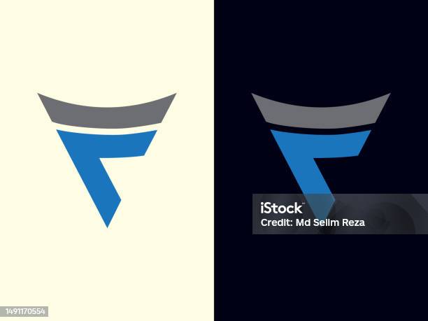 Ilustración De Diseño Abstracto Del Logotipo De La Letra F Y Más Vectores Libres De Derechos De
