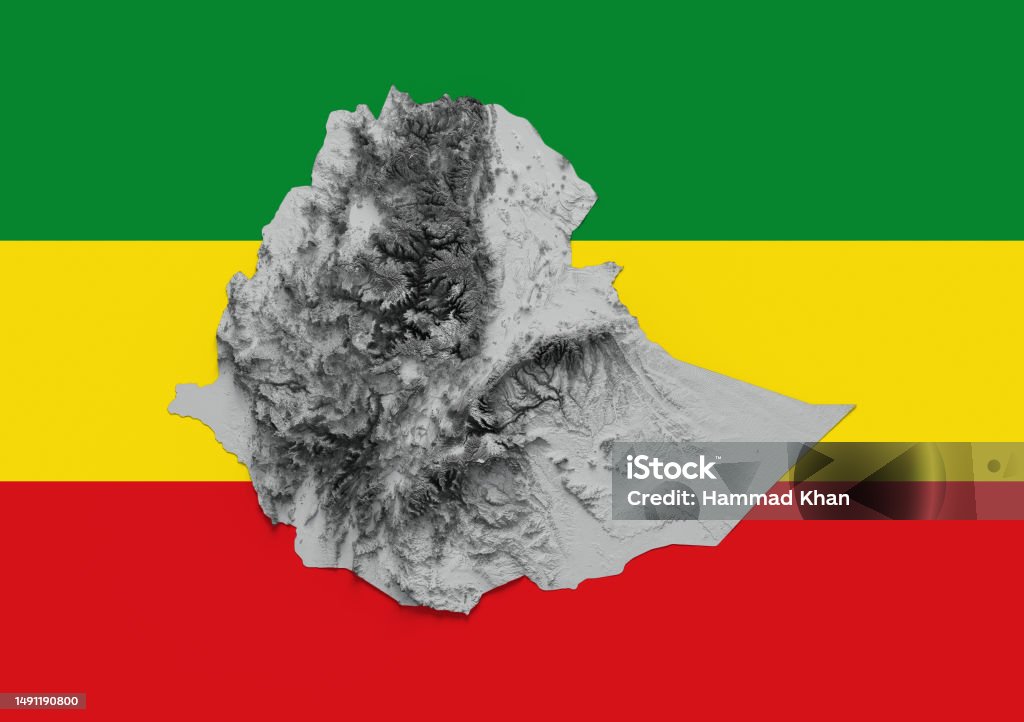 Ethiopia Peta Relief Berbayang Warna Abuabu Peta Ketinggian Pada ... Ethiopia Peta Relief Berbayang Warna Abuabu Peta Ketinggian Pada ...