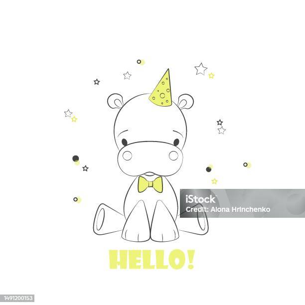 Vektor Karakter Kartun Kuda Nil Lucu Undangan Kartu Untuk Anakanak Bayi ... Vektor Karakter Kartun Kuda Nil Lucu Undangan Kartu Untuk Anakanak Bayi ...