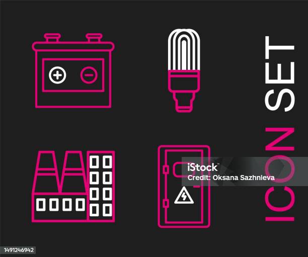 Set Line Kabinet Listrik Pembangkit Listrik Dan Pabrik Bola Lampu Led