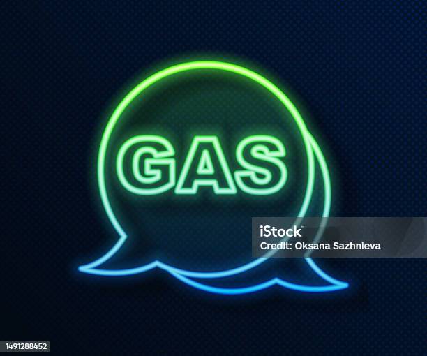 Glowing Neon Line Lokasi Dan Ikon Pompa Bensin Atau Pompa Bensin