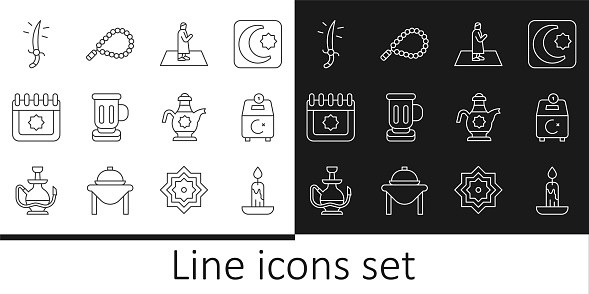 Set Line Membakar Lilin Donasi Atau Bayar Zakat Anda Doa Pria Muslim ... Set Line Membakar Lilin Donasi Atau Bayar Zakat Anda Doa Pria Muslim ...