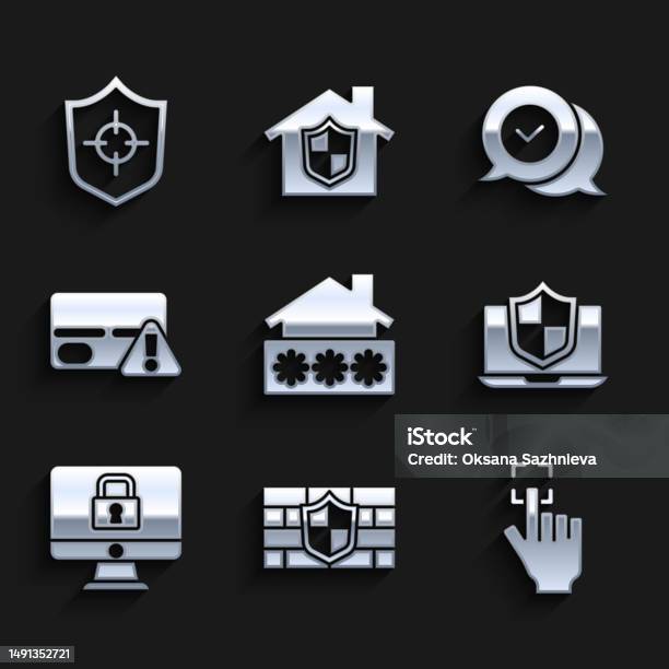 Set Rumah Dengan Password Perisai Dinding Bata Sidik Jari Perisai