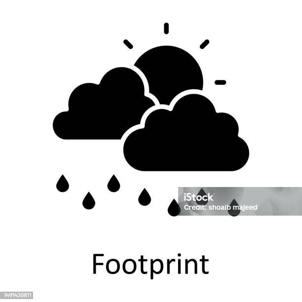Vecteur De Pluie Illustration De Conception Dicône Solide Symbole De