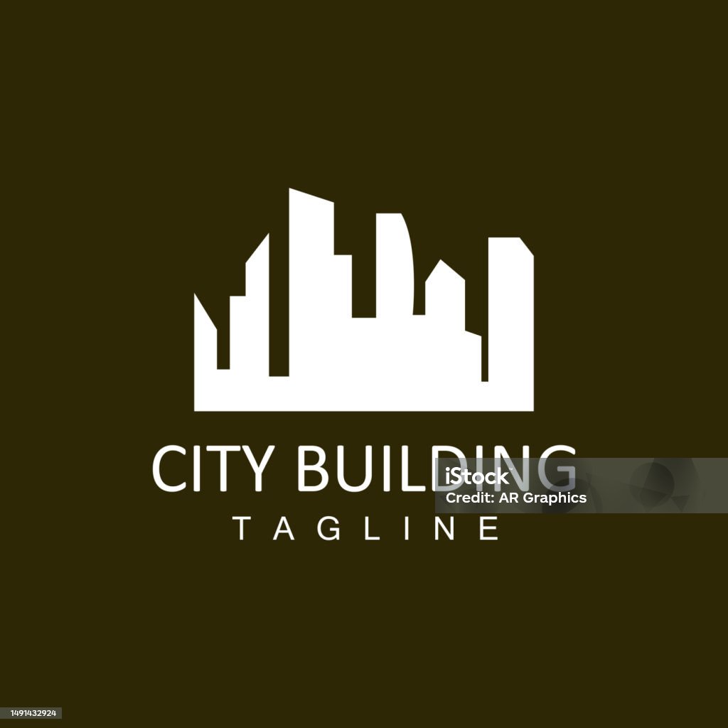 Logo Skyline Conception Moderne Simple De Gratteciel Bâtiments