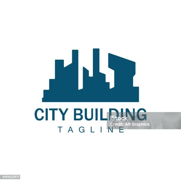 Logo Skyline Conception Moderne Simple De Gratteciel Bâtiments