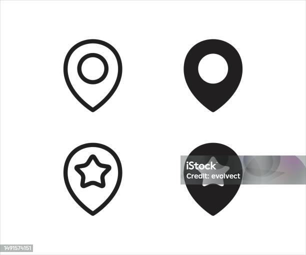 Map Pinpoint Icons Map Pin Symbol Direction Famous Place Map Signs