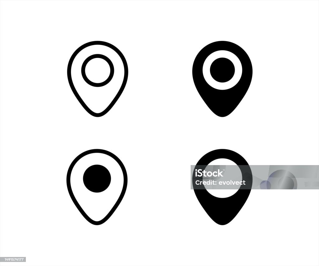 Map Pinpoint Icons Map Pin Symbol Direction Famous Place Map Signs