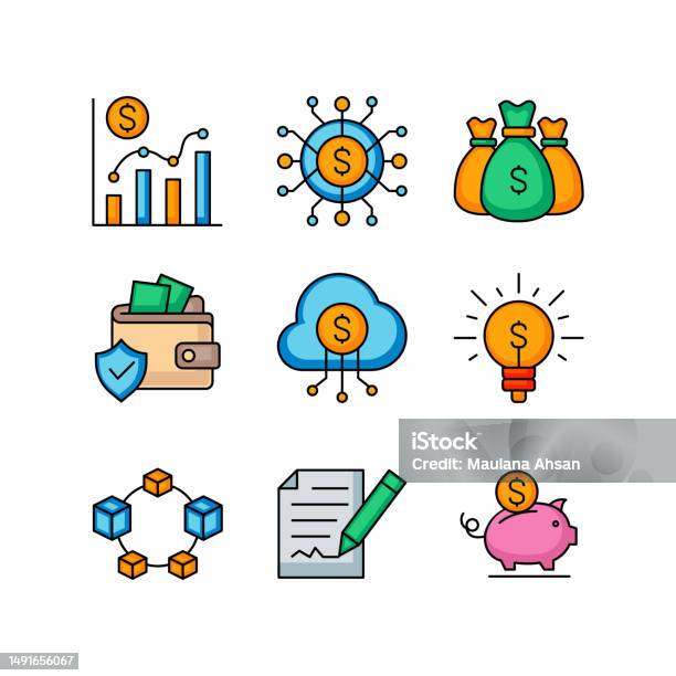 Desain Set Ikon Bisnis Dan Keuangan Desain Ikon Fintech Secara Garis ... Desain Set Ikon Bisnis Dan Keuangan Desain Ikon Fintech Secara Garis ...