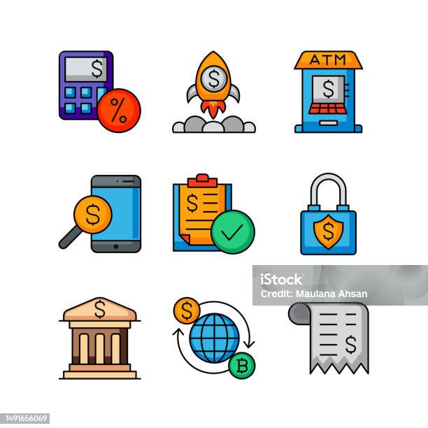 Desain Set Ikon Bisnis Dan Keuangan Desain Ikon Fintech Secara Garis ... Desain Set Ikon Bisnis Dan Keuangan Desain Ikon Fintech Secara Garis ...