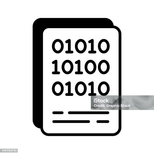 Binary Coding On Sheet Showing Vector Of Binary Coding In Modern Style Stock Illustration