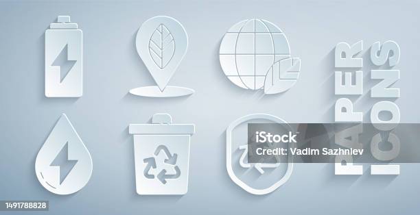 Atur Recycle Bin Dengan Daur Ulang Globe Dan Daun Bumi Energi Air