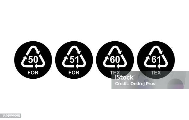 Ensemble De Symbole Organique Signe De Recyclage Écologique Isolé Sur