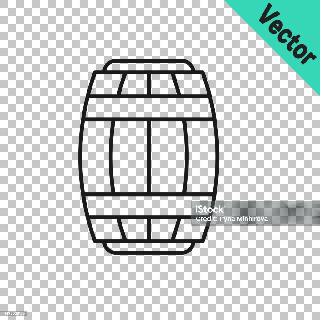 Ilustración de Línea Negra Icono De Barril De Madera Aislado Sobre ... Ilustración de Línea Negra Icono De Barril De Madera Aislado Sobre ...