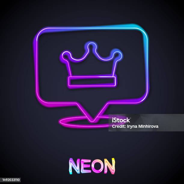 Ikon Mahkota King Garis Neon Bercahaya Terisolasi Dengan Latar Belakang ... Ikon Mahkota King Garis Neon Bercahaya Terisolasi Dengan Latar Belakang ...